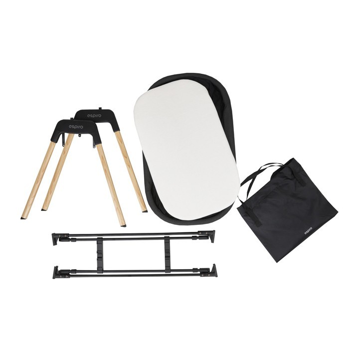 Espiro Tully Timber Black | Kołyska 3w1 Premium | TOMI