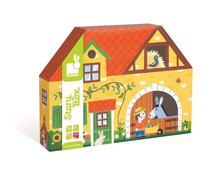 Janod Story Box Farma zestaw drewniany J08524 | TOMI.pl