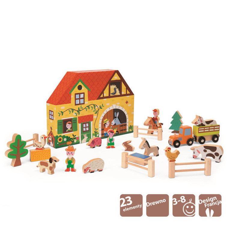 Janod Story Box Farma zestaw drewniany J08524 | sklep dla dzieci TOMI.pl