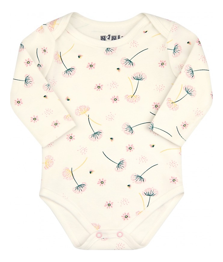 Nini body niemowlęce z bawełny organicznej dla dziewczynki Kwiaty | TOMI.pl