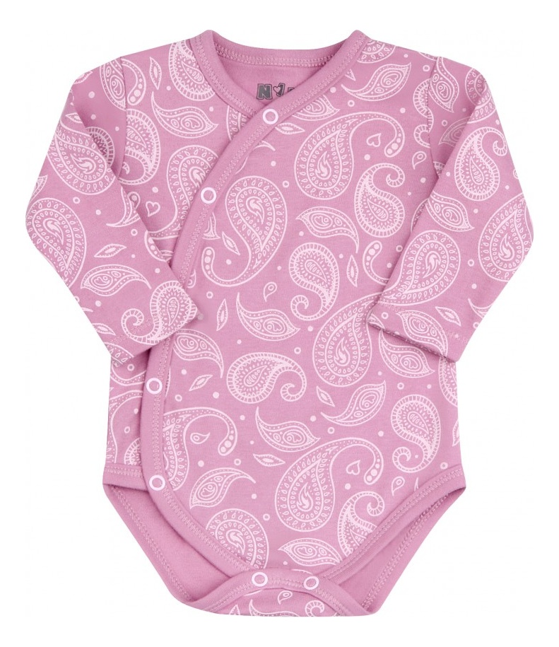 Nini body niemowlęce z bawełny organicznej dla dziewczynki pudrowy róż ...