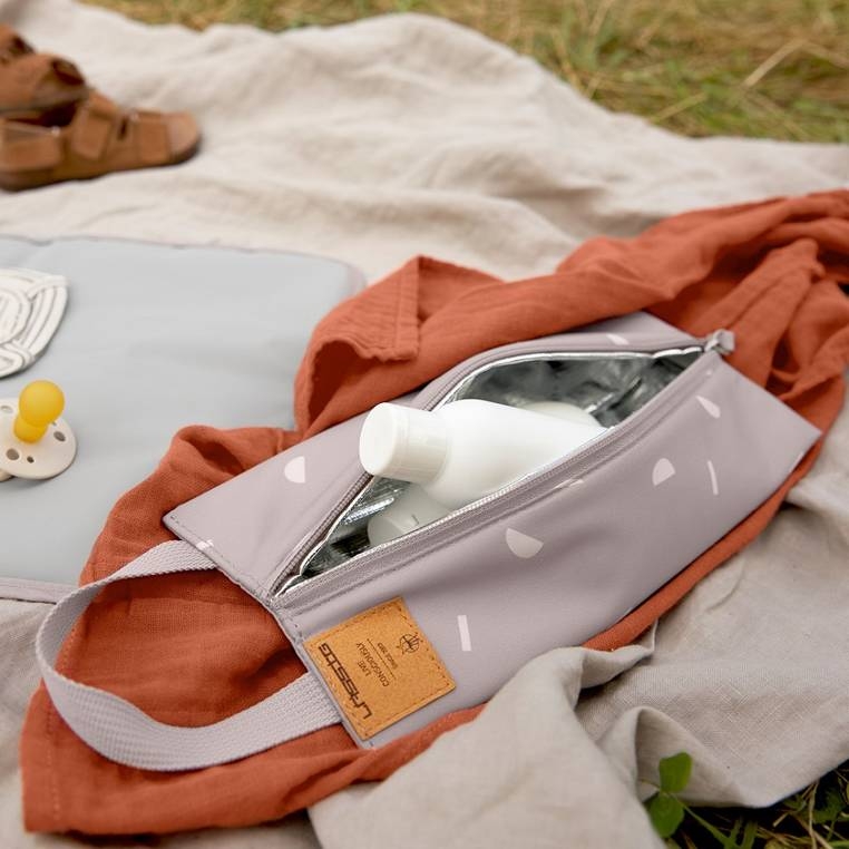 Lassig Casual Label opakowanie termoizolacyjne do torebki lub wózka Blocks taupe | TOMI.pl