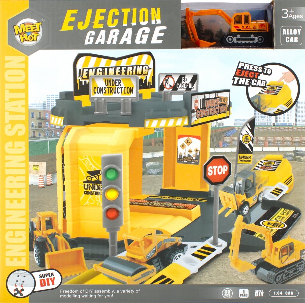 Mega Creative zestaw stacja naprawcza z metalowymi pojazdami ...