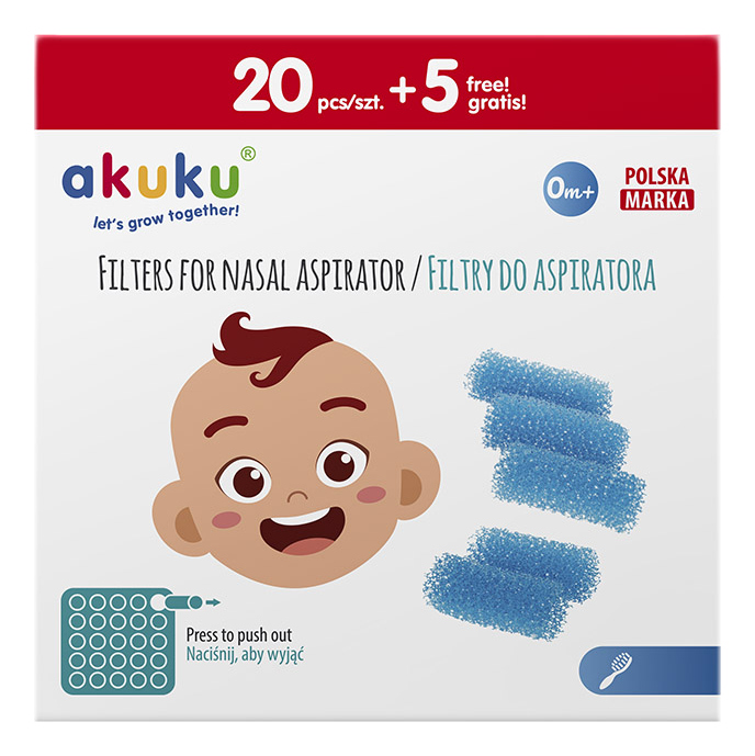 Akuku filtry do aspiratora do nosa | TOMI.pl