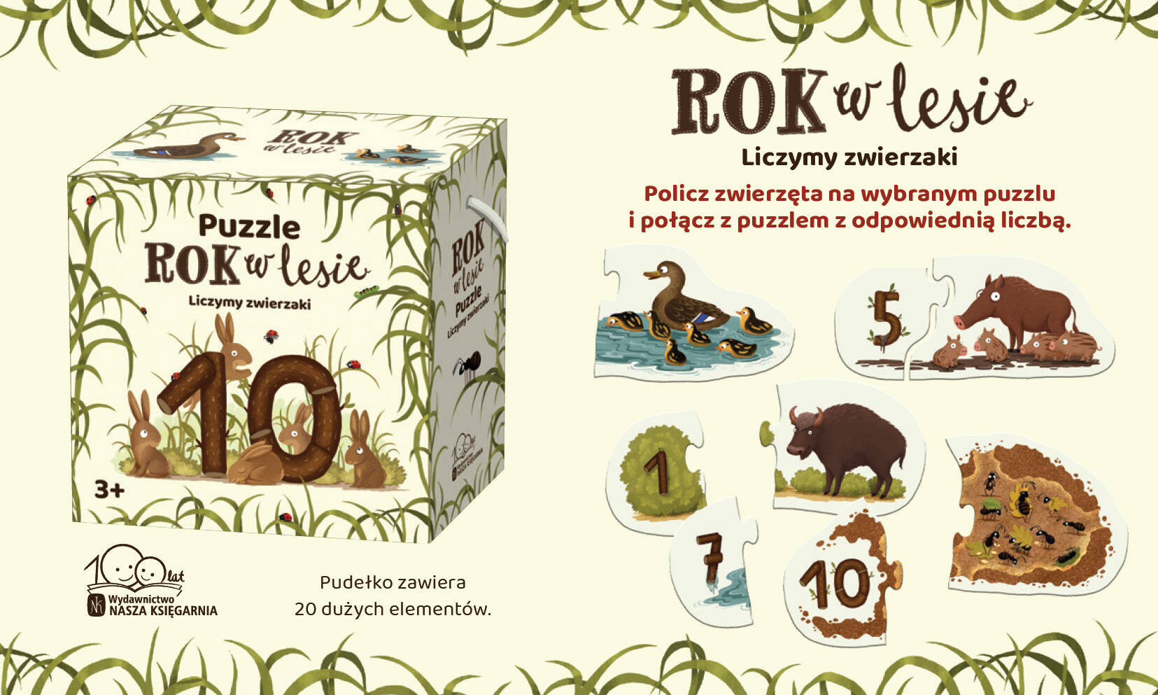 Nasza Księgarnia Rok w lesie. Puzzle progresywne | TOMI.pl