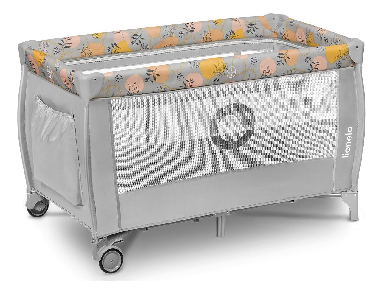 Lionelo Stefi Plus - łóżeczko turystyczne Pink Yellow | TOMI.pl