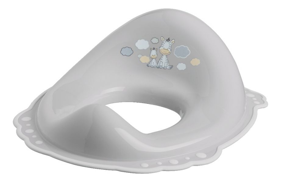 Maltex nakładka na sedes z gumkami antypoślizgowymi Zebra szara | TOMI.pl