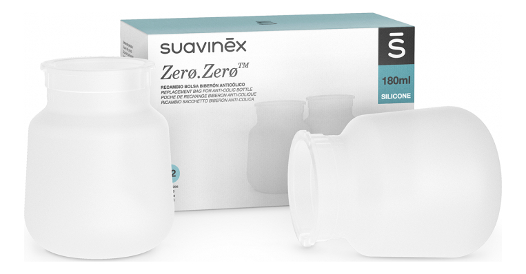 Suavinex silikonowa torebka antykolkowa do butelki Zero Zero 180 ml ...