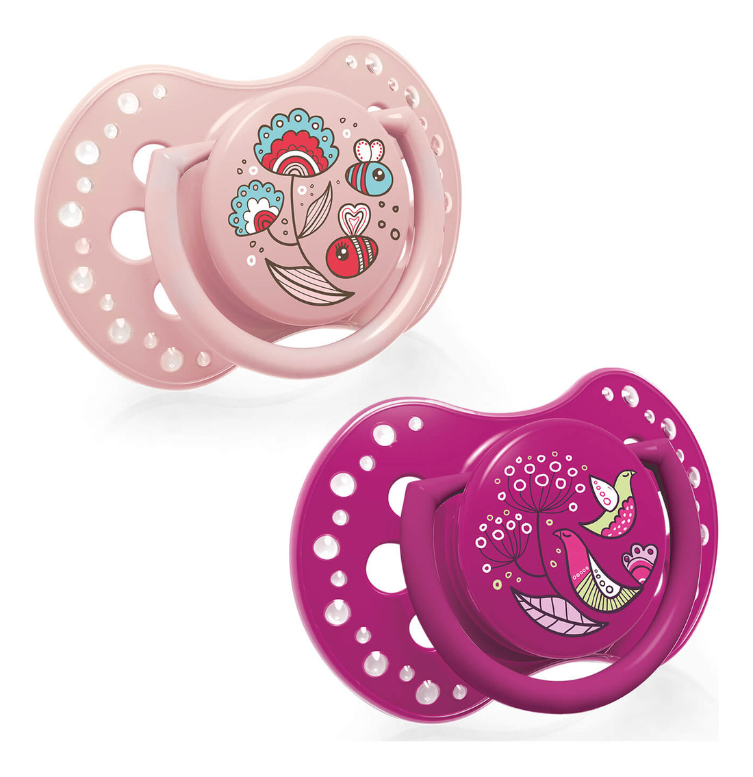 Lovi smoczek silikonowy dynamiczny 3-6m 2szt. Jungle Vibes Girl | sklep dla dzieci TOMI.pl