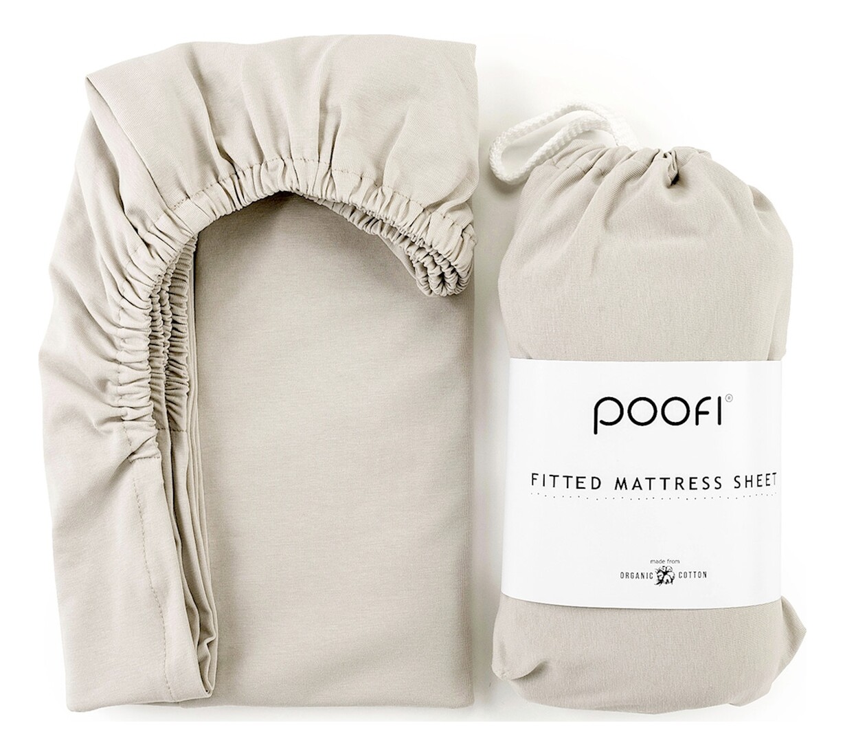 Poofi prześcieradło Organic&Color 120x60 Latte | TOMI.pl