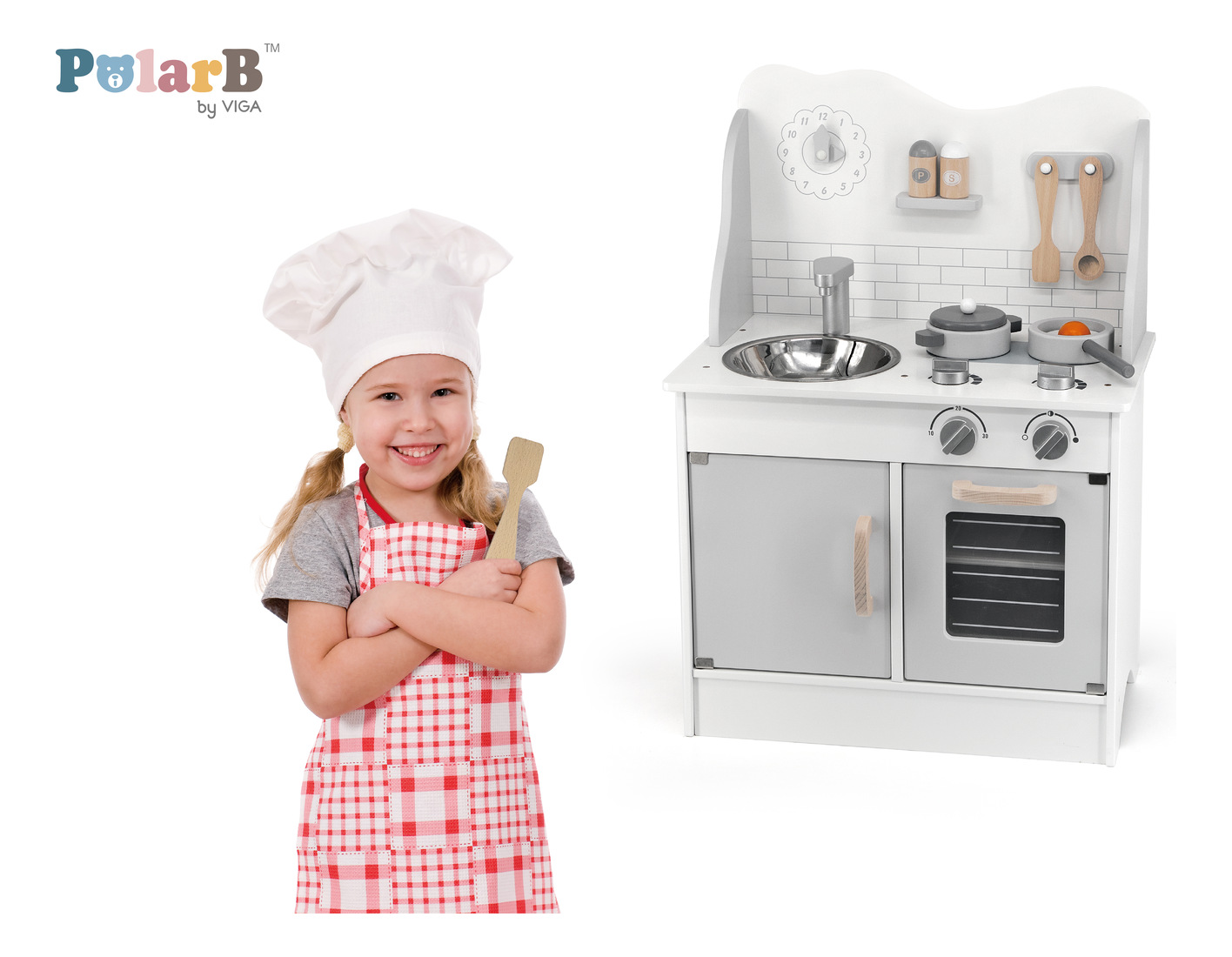 Viga PolarB kuchnia z akcesoriami Eco gray | TOMI.pl