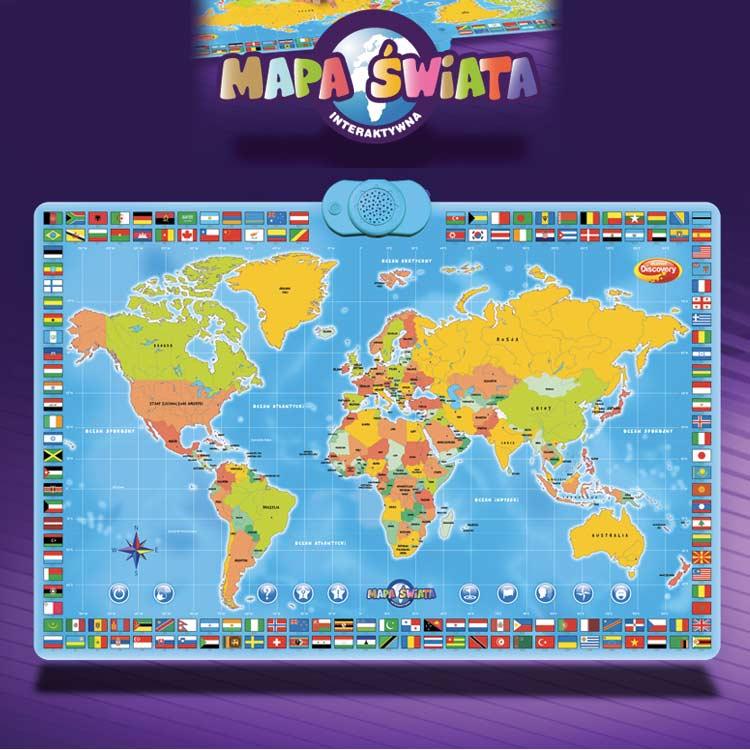 DUMEL DISCOVERY INTERAKTYWNA MAPA ŚWIATA 6l+
