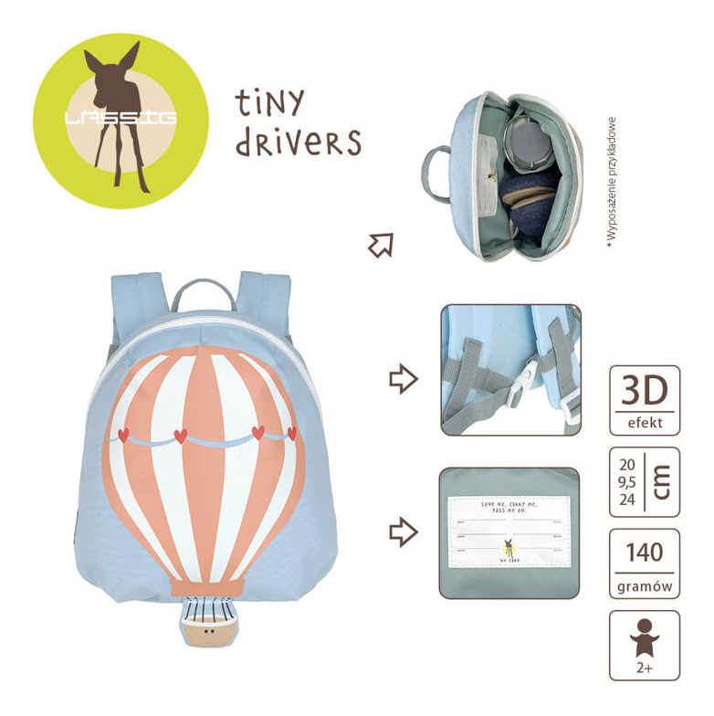 Lassig plecak mini Tiny Drivers Balon | TOMI.pl