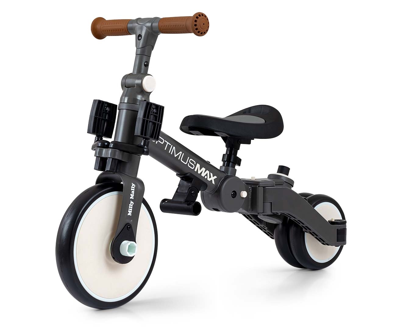 Milly Mally Optimus Max 5-in-1 Bike Dark Grey | Tricycle & Balance Bike ...