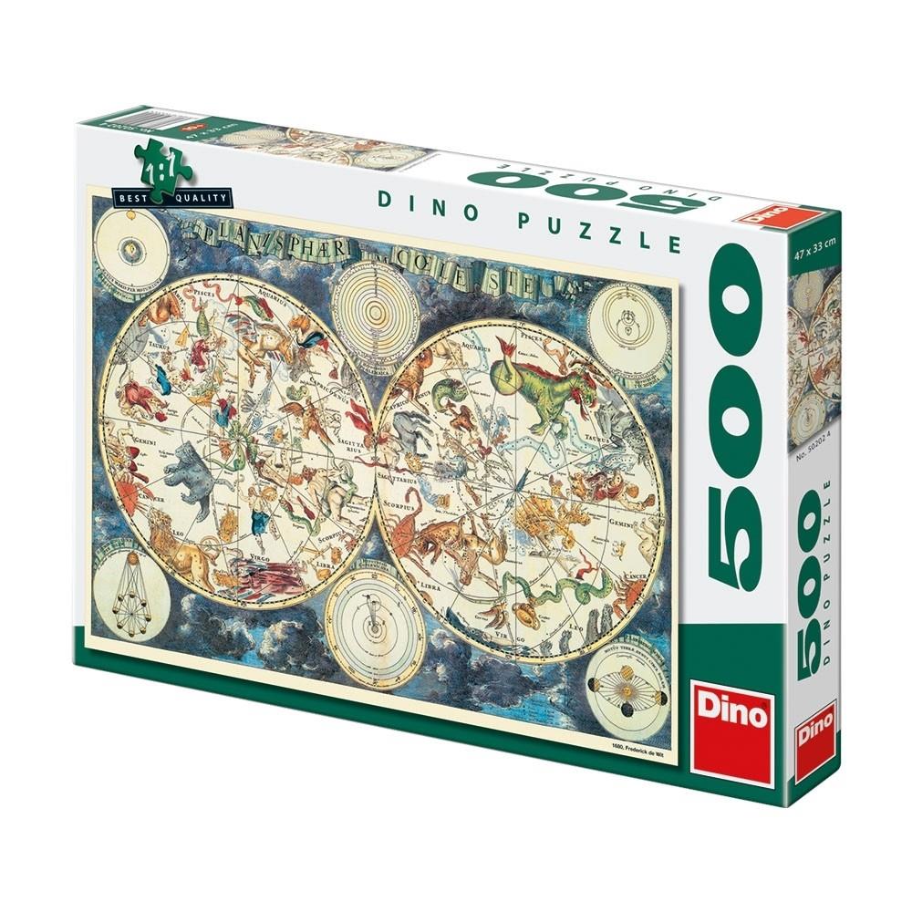 Dino puzzle mapa astrologiczna 500 el. | TOMI.pl