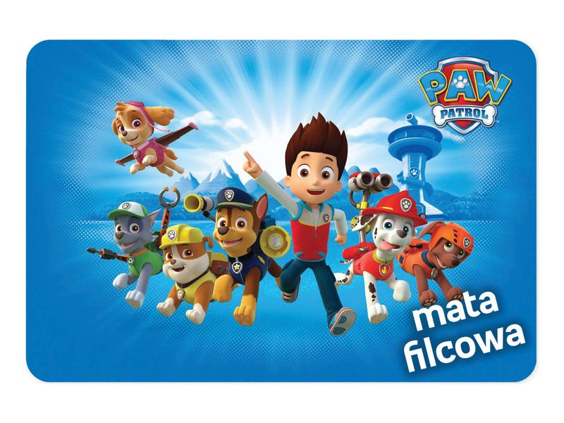 Nickelodeon mata filcowa 100x150 Psi Patrol Zamek | baby shop TOMI.pl